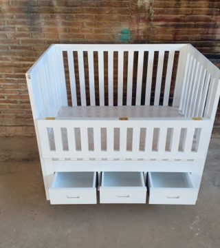 Tempat Tidur Box Bayi Minimalis Putih | INDO JATI FURNITURE JEPARA