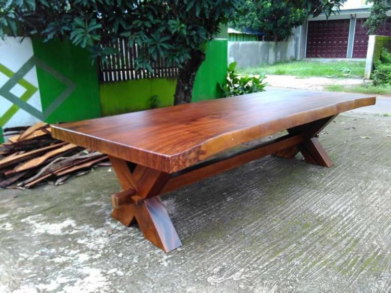 Meja Solid Jati Perhutani, Meja Makan Mewah, Meja Jati, Teak Table ...
